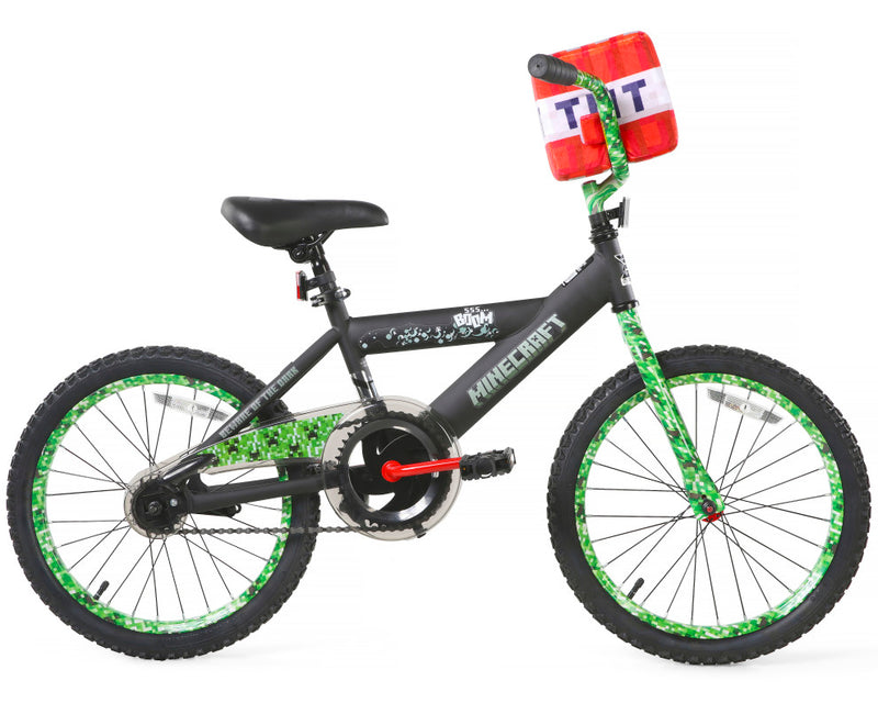Minecraft, 18", Boys, Bike, Kids, Ages 5–8, Pixel – Dynacraft Wheels